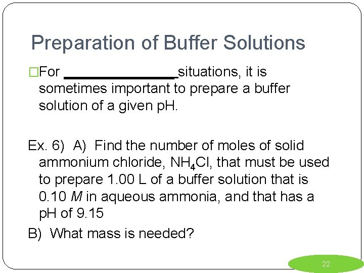 Buffers And Titrations The Common Ion Effect Buffer
