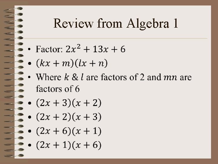 5 2 Solving Quadratic Equations By Factoring Vocabulary