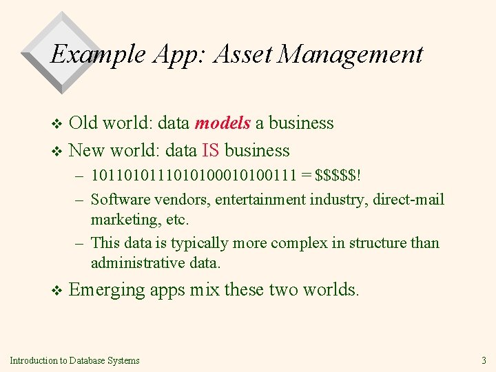 ObjectOriented ObjectRelational DBMSs Module 9 Lecture 3 You