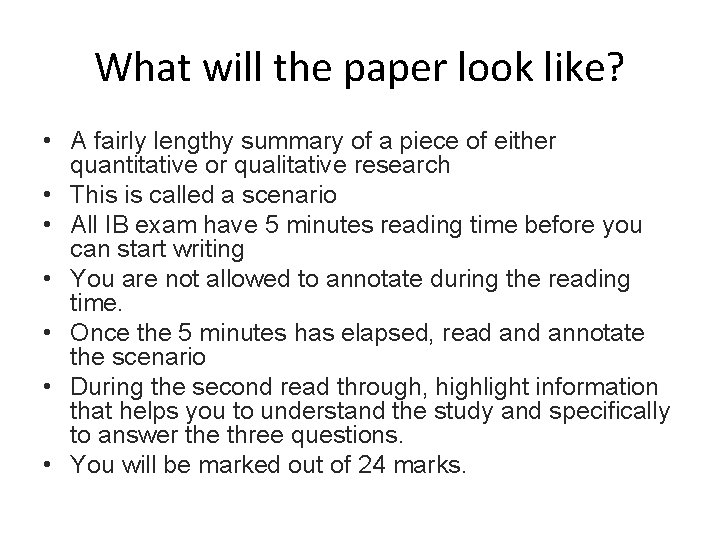 IB Psychology Paper 3 Revision Approaches to Research