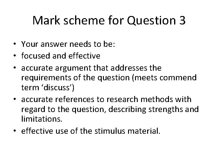 IB Psychology Paper 3 Revision Approaches to Research