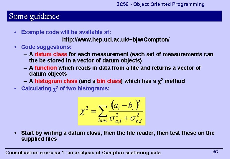 3 C 59 Object Oriented Programming Consolidation exercise