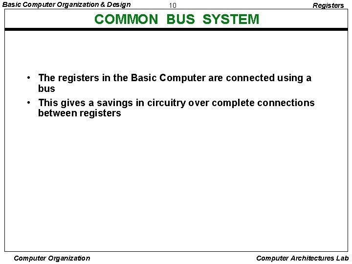 Basic Computer Organization Design 1 BASIC COMPUTER ORGANIZATION
