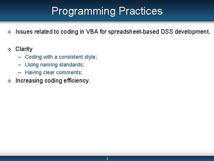 SpreadsheetBased Decision Support Systems Chapter 24 Programming Principles