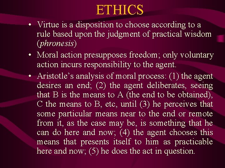 ARISTOTLES THEORY OF HUMAN PERSON ETHICS POLITICS BY