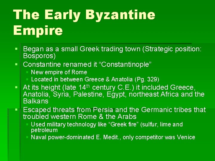 The Byzantine Empire 476 1453 C E Byzantium