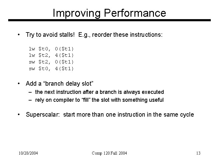 28 October 10 Classes to go Read Sections