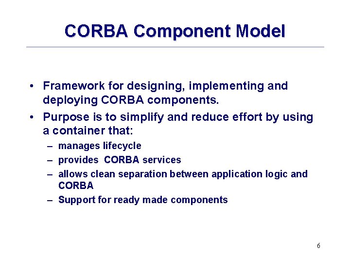 New features in CORBA 3 0 Niall Stapley
