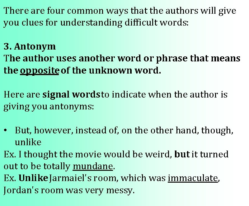 Context Clues Be an undercover detective and solve