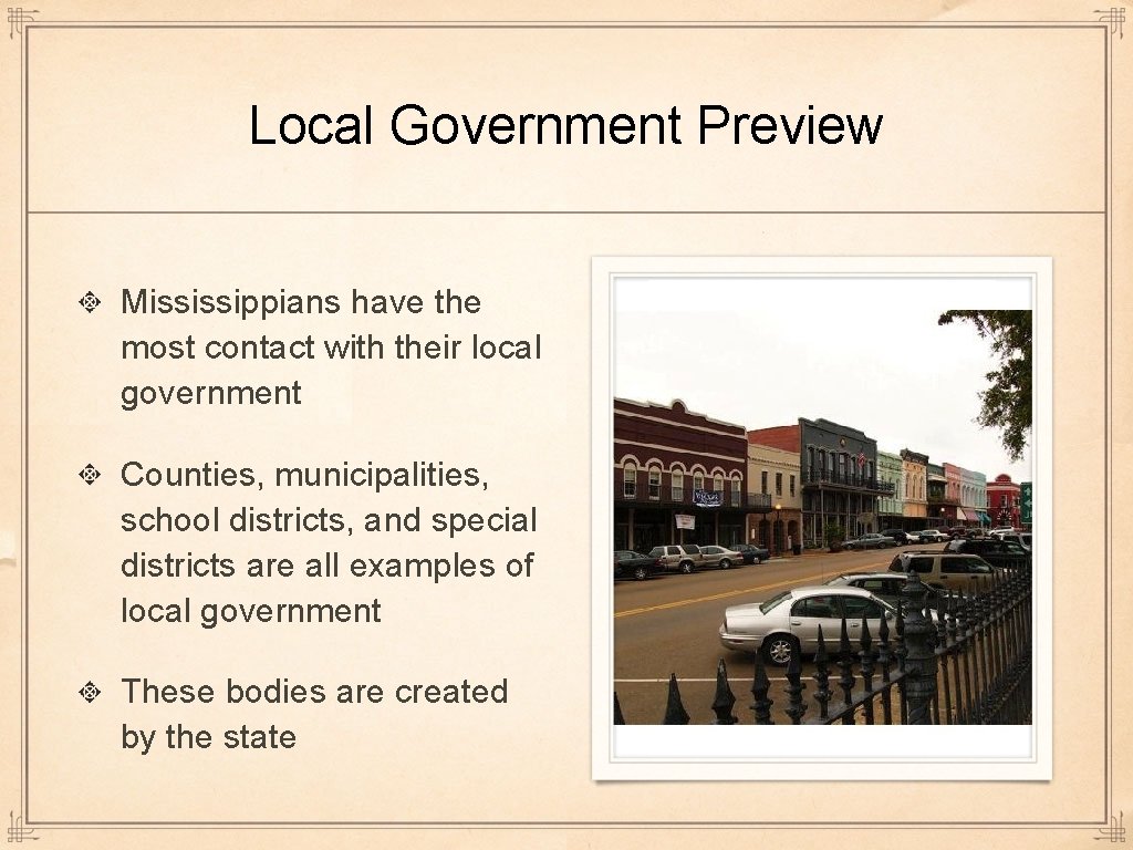 Mississippi History Chapter 15 Chapter Preview Beat System