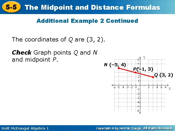 5 5 The Midpoint and Distance Formulas Objective