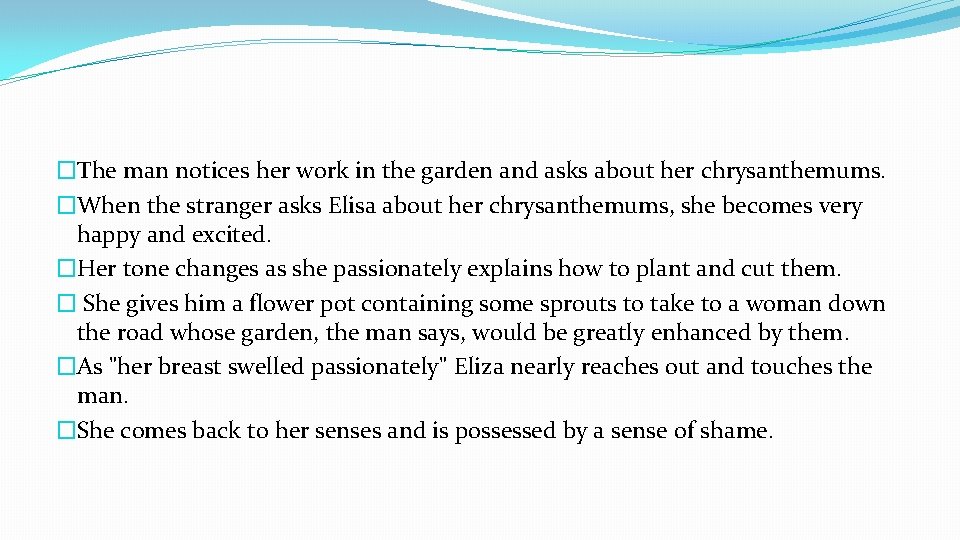 John Steinbeck The Chrysanthemums Plot summary Story centers