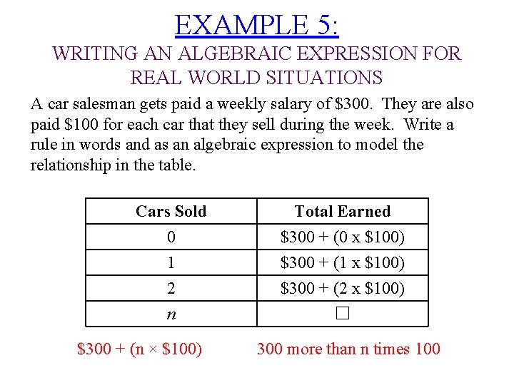 ALGEBRA 1 UNIT 1 Unit Essential Questions How
