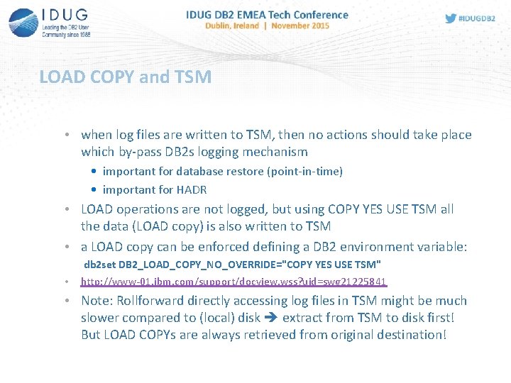 Useful TSM secrets for the DB 2 admin