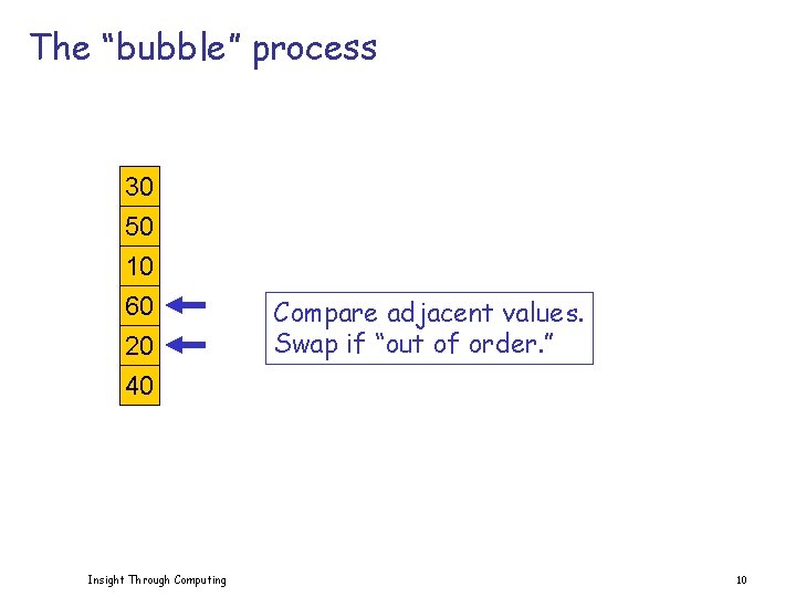 30 Sorting 1 dimensional Arrays Bubble Sort Insertion