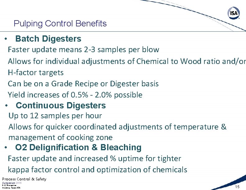 Optimizing Your Process Through Lignin Management Sandy BederMiller