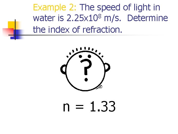 Learning Objectives to calculate the index of refraction