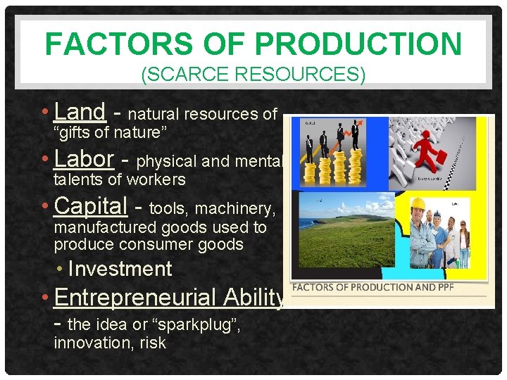 UNIT 1 ECONOMICS AN INTRODUCTION TO ECONOMICS BASIC
