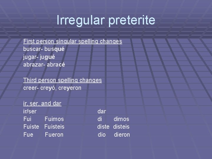 Preterite Imperfect and Subjunctive Chris Overview This slide