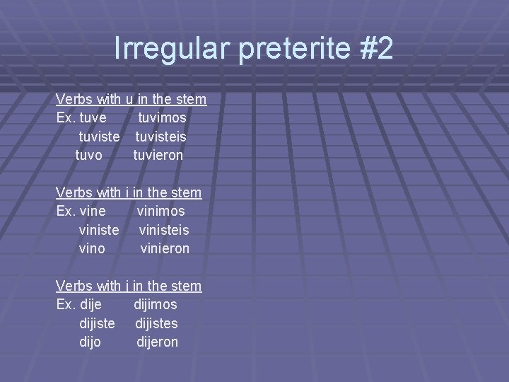 Preterite Imperfect and Subjunctive Chris Overview This slide