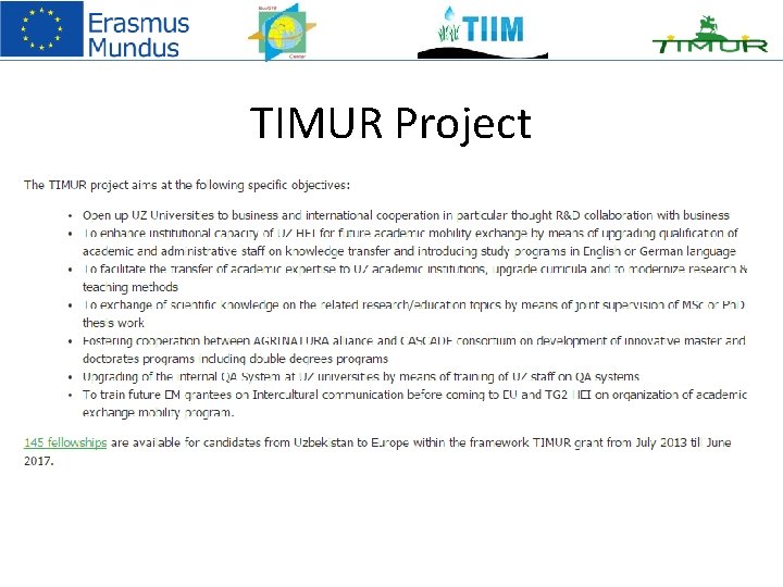 www eutimur org Training of Individuals through Mobility