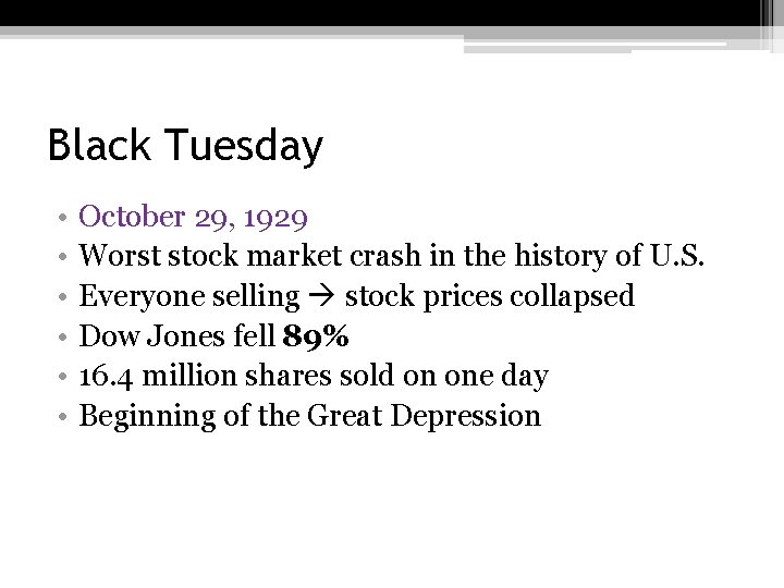 Black Tuesday Unemployment Great Depression Part 1 Roaring
