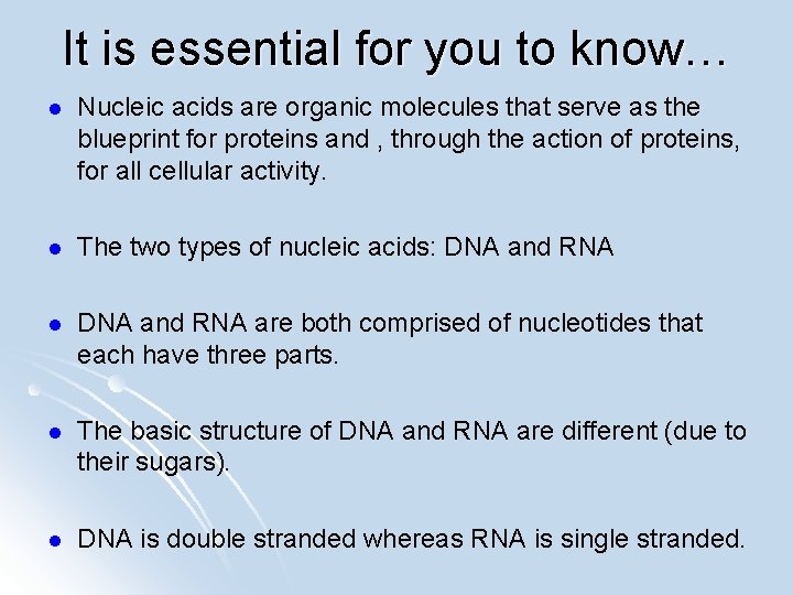 Unit 4 Genetics B4 1 Compare DNA and
