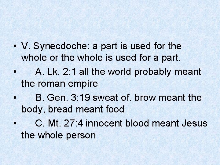 FIGURES OF SPEECH IN THE BIBLE PART ONE