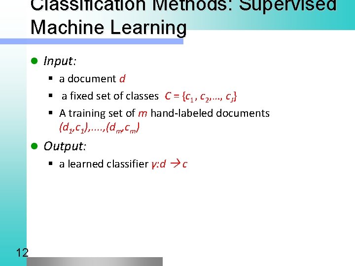 Text Classification The Nave Bayes algorithm IP notice