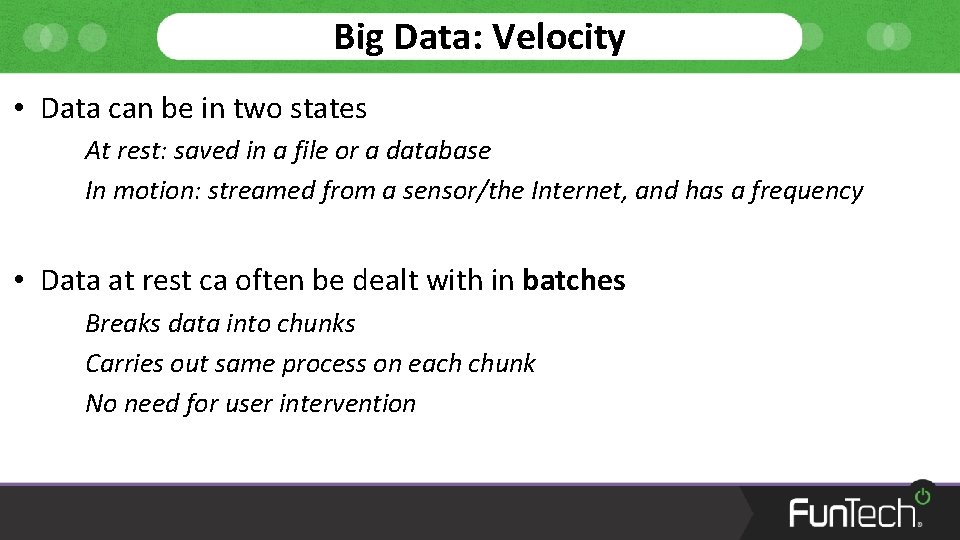 Big Data Overview Computer Science What is Big