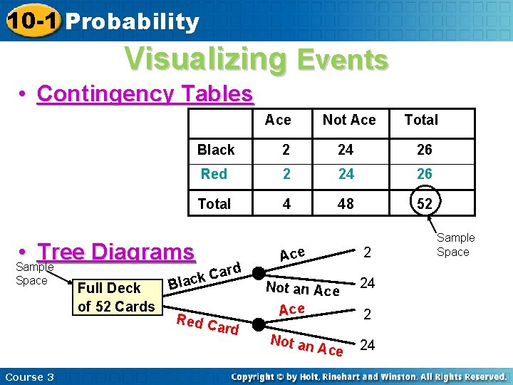10 1 Probability Students will learn to find