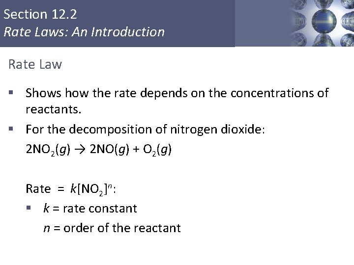 AP Chapter 12 Chemical Kinetics AP Learning Objectives