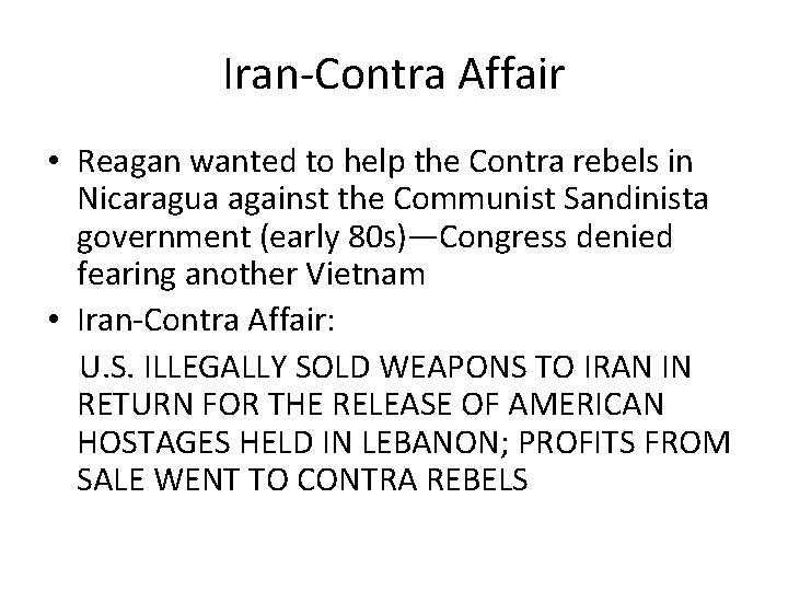 1980 s Unit Objectives To understand the causes