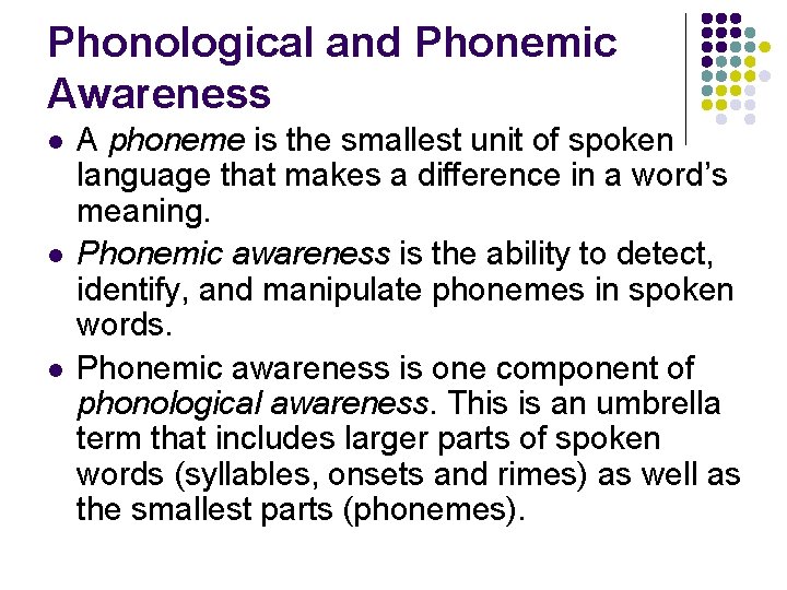 Chapter 5 Phonemic Awareness Teaching Reading Sourcebook 2