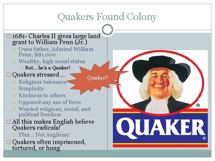 WarmUp Label the four 4 New England Colonies