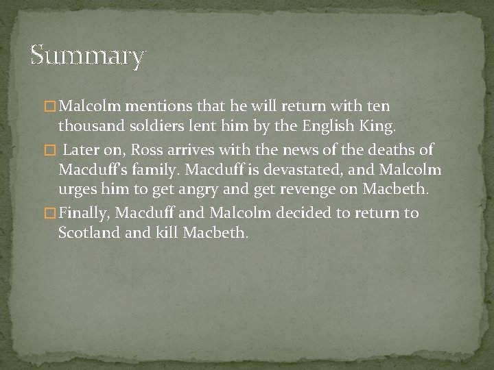 Macbeth Act 4 Scene 3 Cleo Hannah Melissa