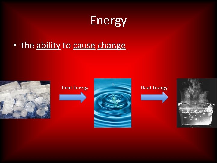 Trimester 2 Science vocabulary and concepts Heat Energy