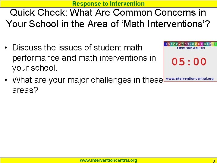 Response to Intervention RTI Best Practices in Mathematics