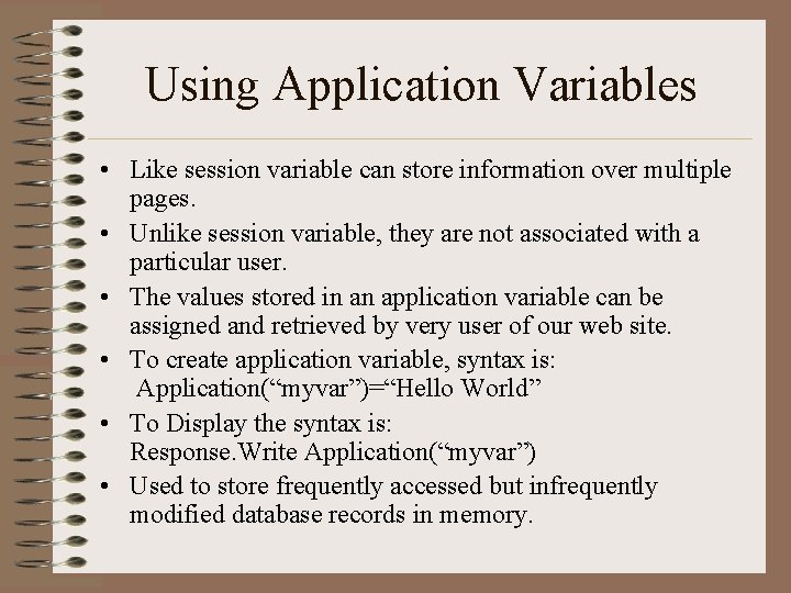 Chapter 3 Using Application Session Objects in ECommerce