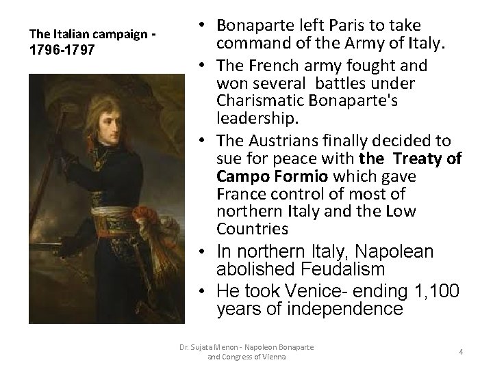 Napoleon Bonaparte1769 1821 and Congress of Vienna Early