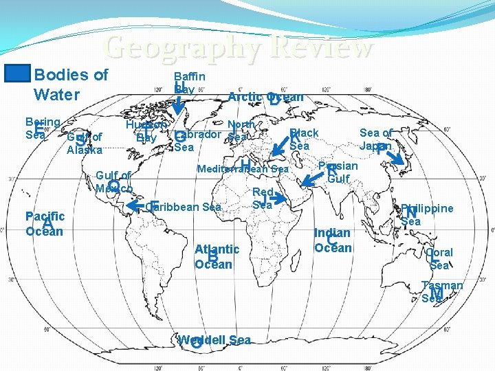 Bodies of Water World Map Landmasses World Map