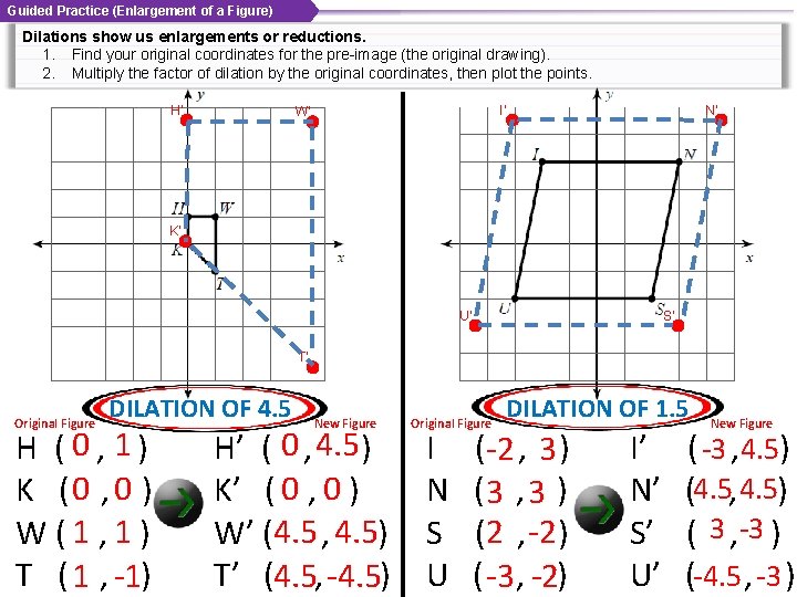Learning Objective We will use Dilations 1 to