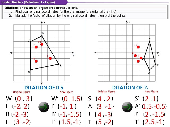 Learning Objective We will use Dilations 1 to