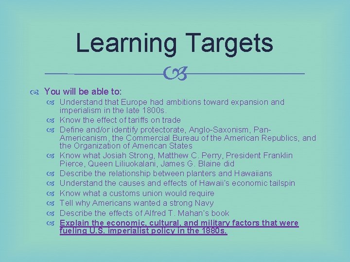 Becoming a World Power The Imperialist Vision Learning