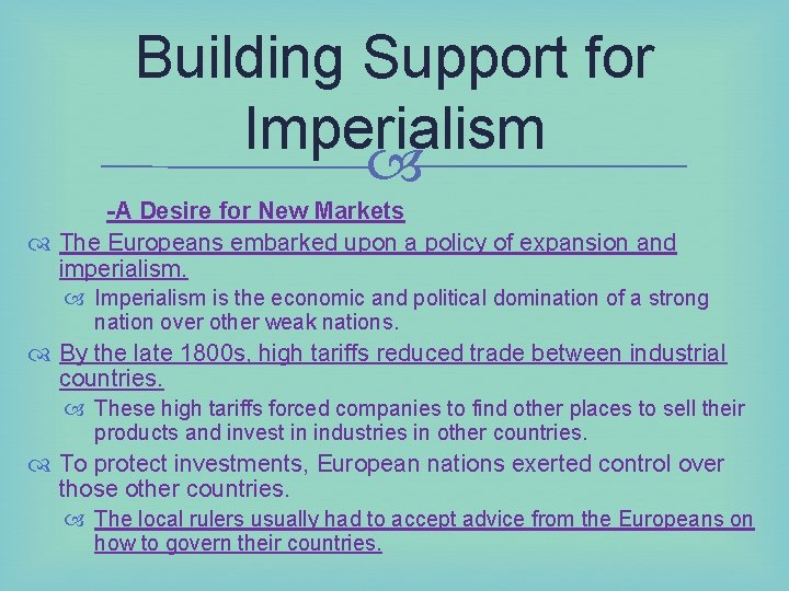 Becoming a World Power The Imperialist Vision Learning