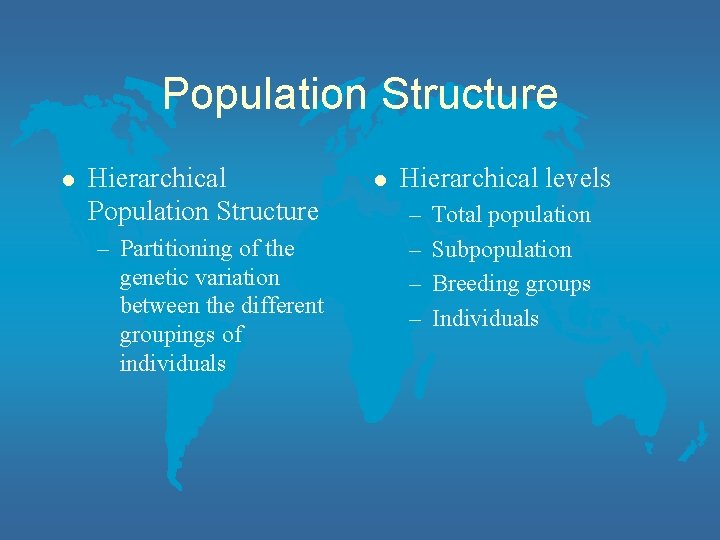 Population Structure Partitioning of Genetic Variation Bannertailed kangaroo