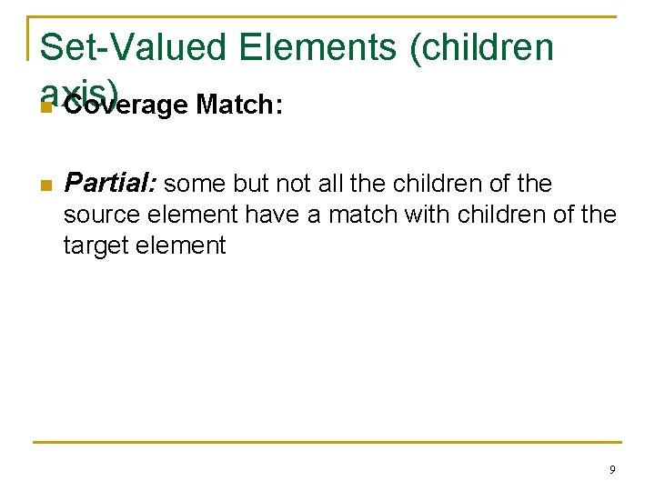 A Hybrid Match Algorithm for XML Schemas n