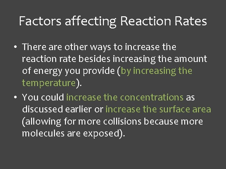 Reaction Rates and Chemical Equilibrium Test on April