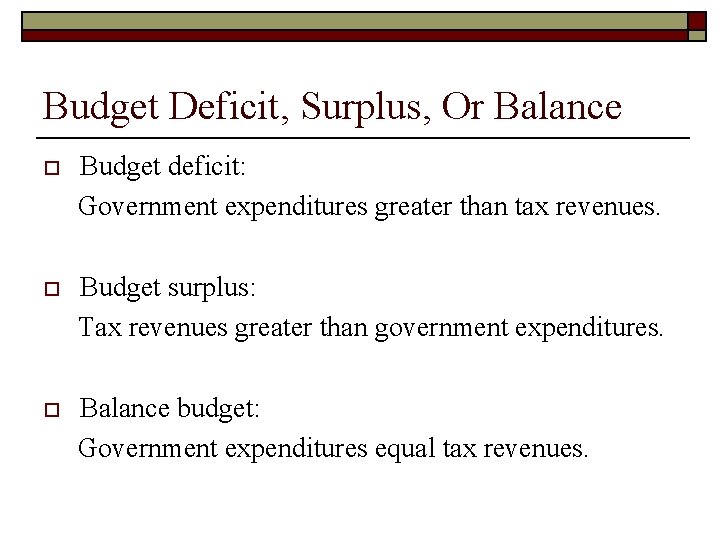 The Federal Budget And Fiscal Policy The Federal