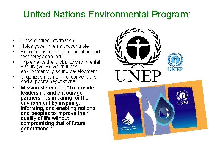 International Environmental Policy What global efforts have been